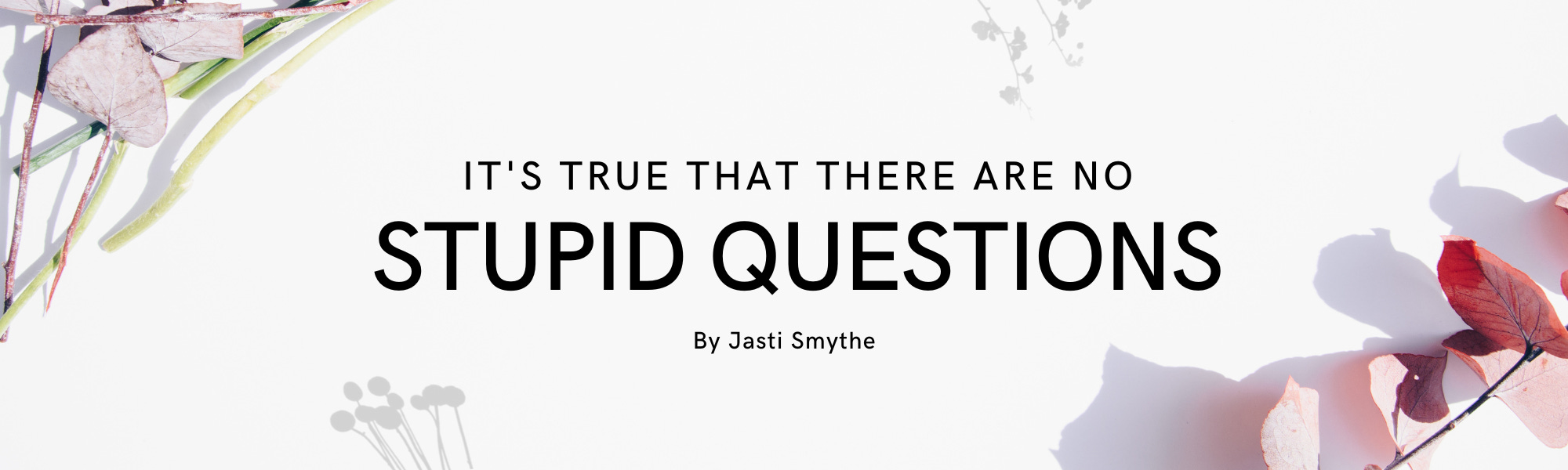 Stop Saying 'I Have a Stupid Question' - by Jasti Smythe