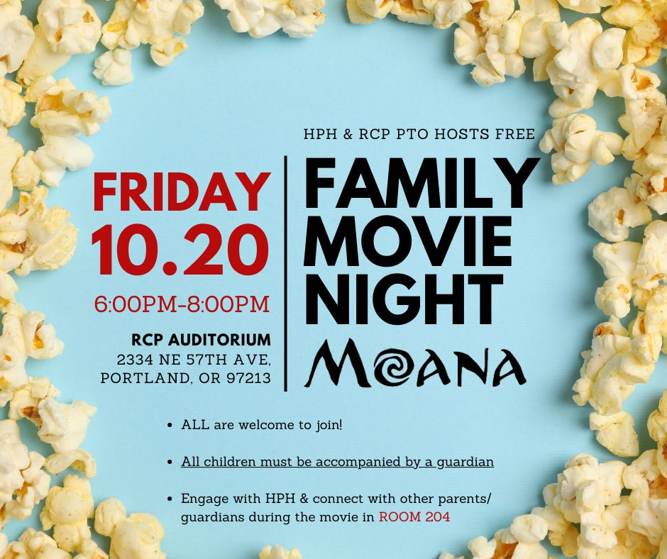 HPH & RCP PTO Family Movie Night / HPH & RCP PTO Tổ Chức Đêm Chiếu Phim ...