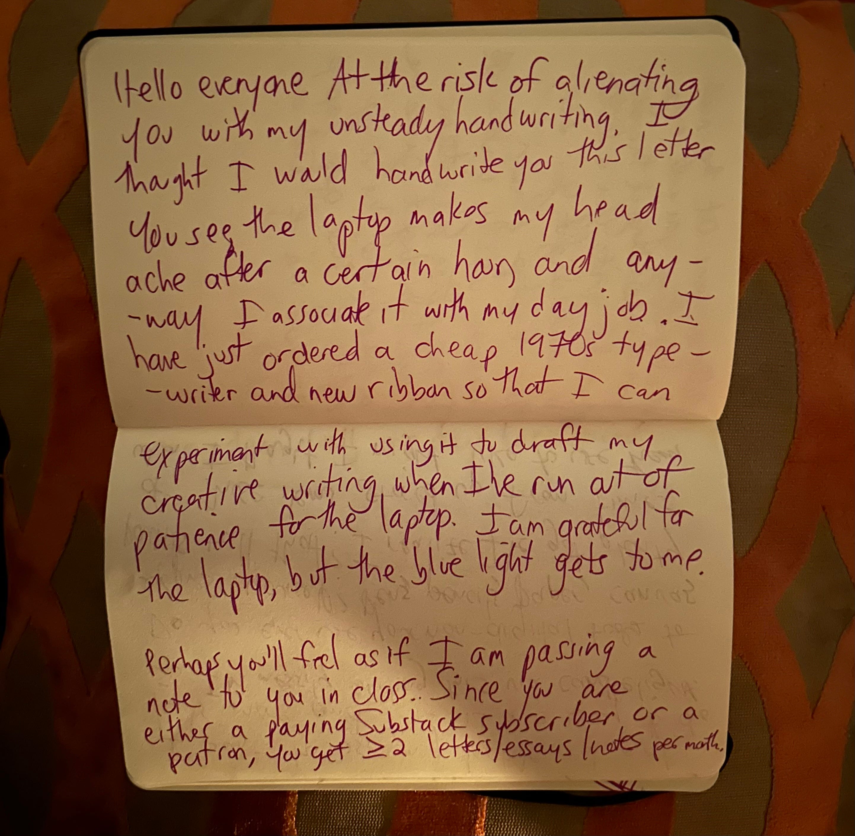 A Handwritten Letter - by Sara Benincasa - Saratonin
