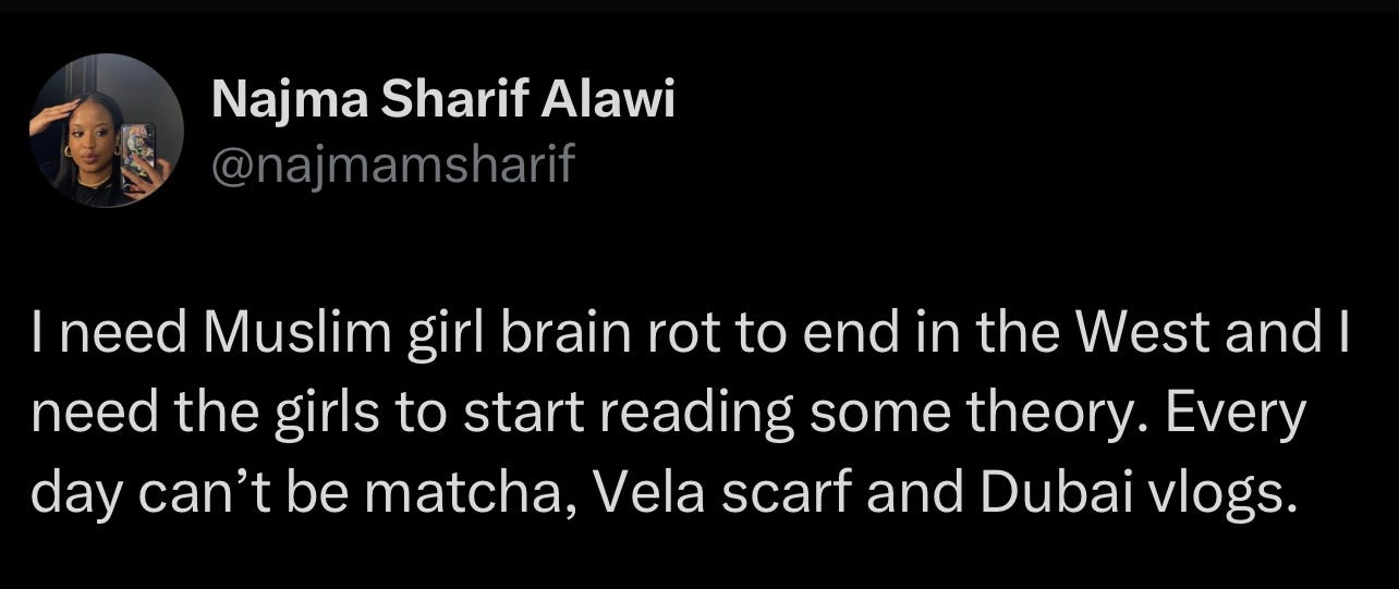 The "Muslim Girl Brain Rot" - by Hajar Mohammad