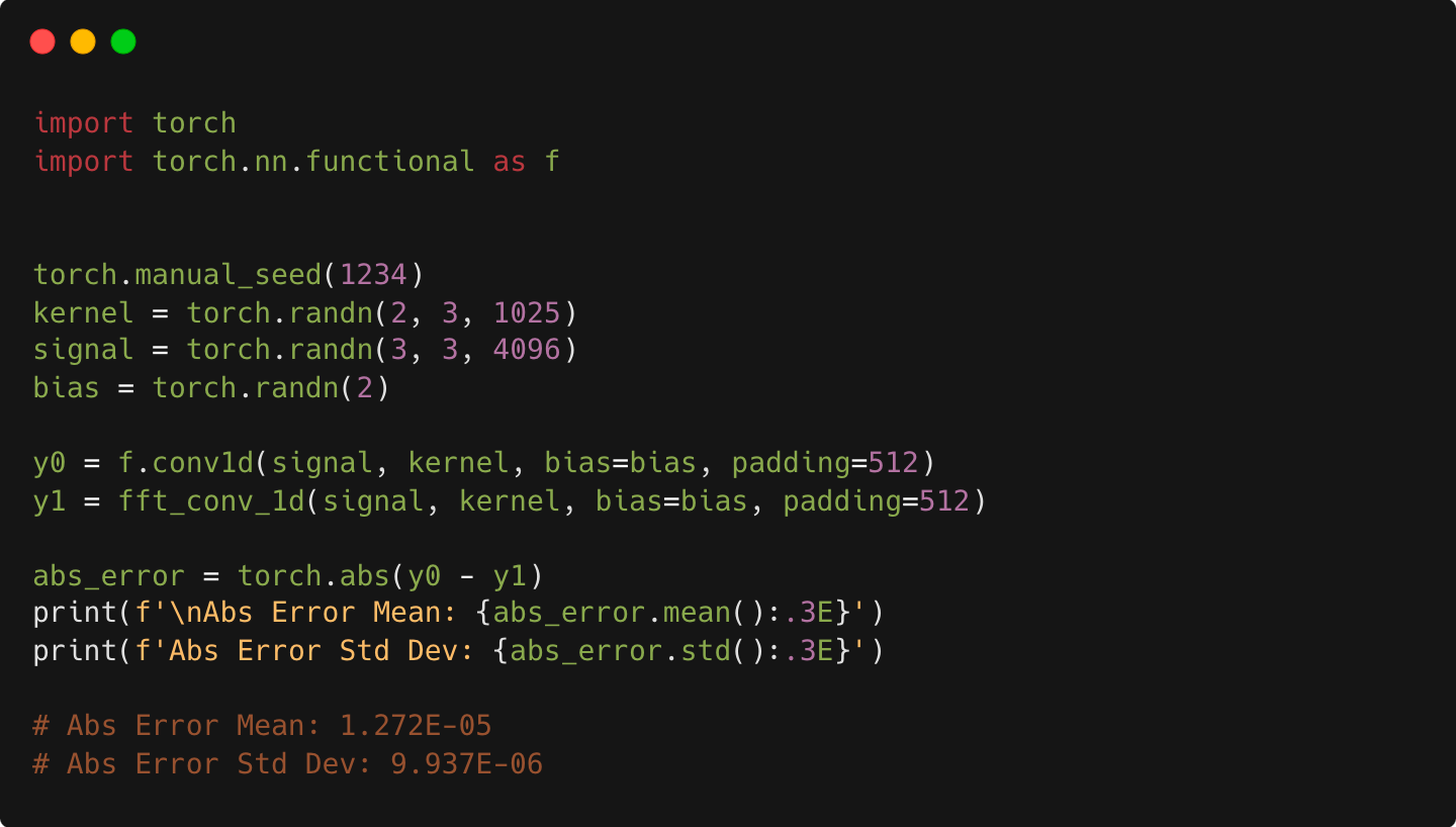 Fourier Convolutions in PyTorch - Frank Odom | Substack