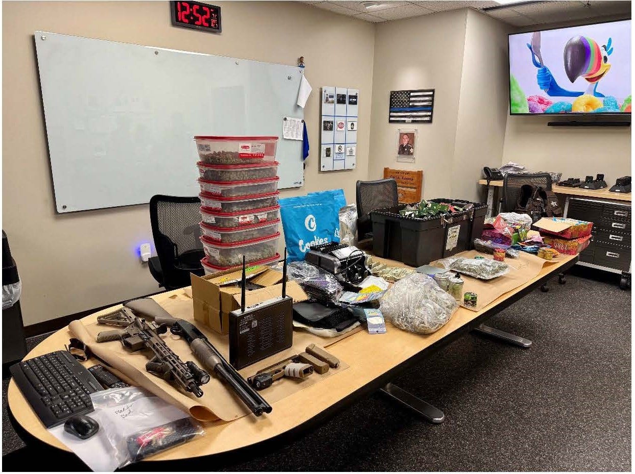 Sheriff nabs illegal items in traffic stop