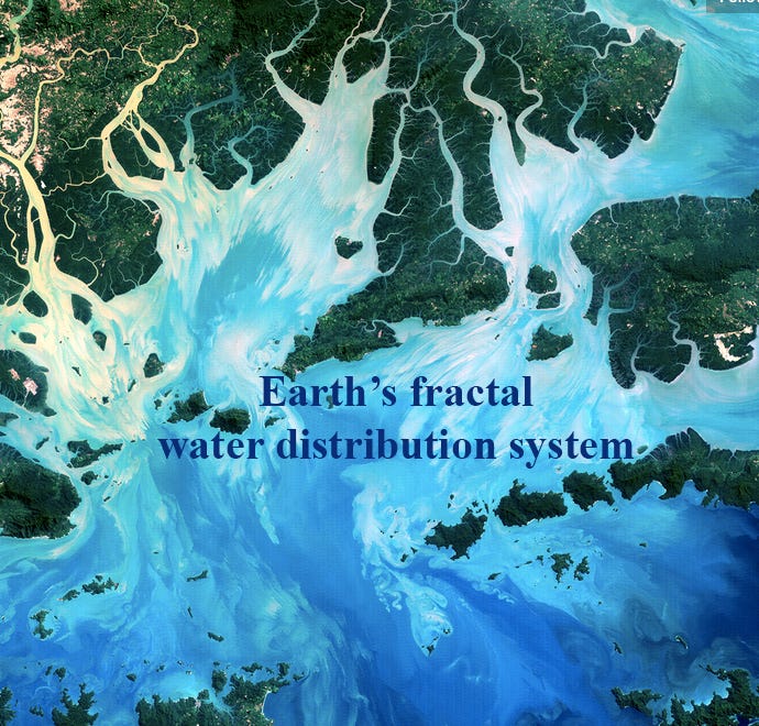 Earth's fractal water distribution system - by Alpha Lo