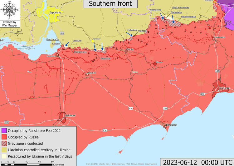 The Ukrainian Offensive Commences - War Mapper