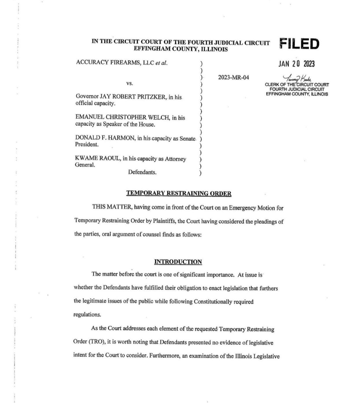 BREAKING: JUDGE ISSUES TEMPORARY RESTRAINING ORDER FOR GUN BAN! BREAKING: JUDGE ISSUES TEMPORARY RESTRAINING ORDER FOR GUN BAN!