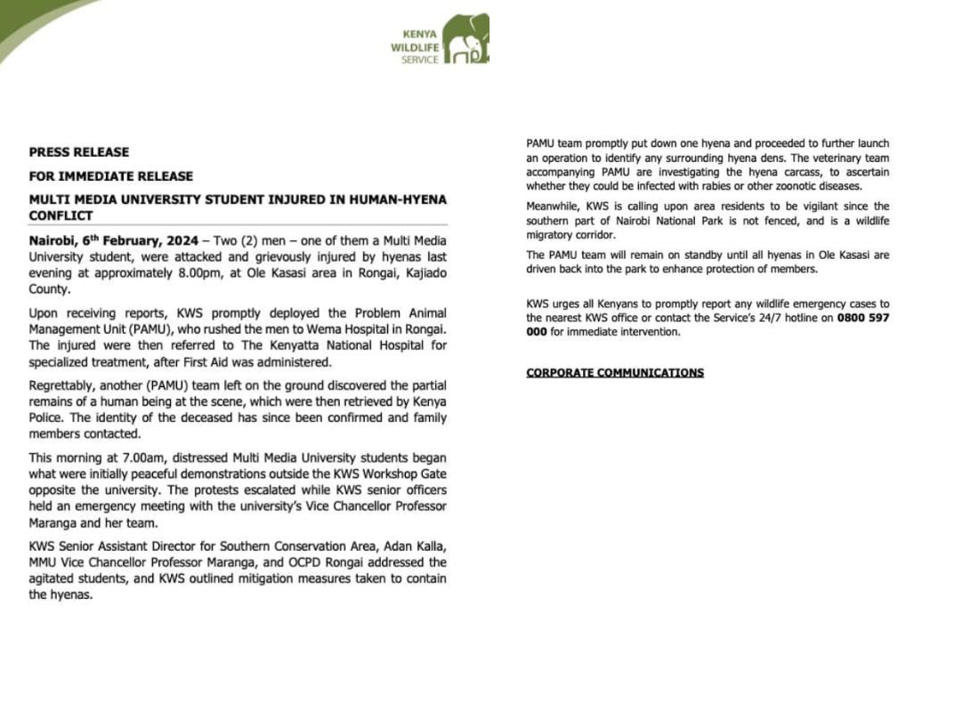 Rabies infected hyenas in Kenya - by Robert Herriman