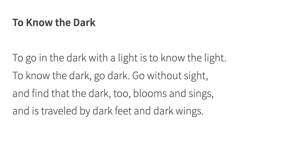 Notes from the Hatch: Speaking of the Night