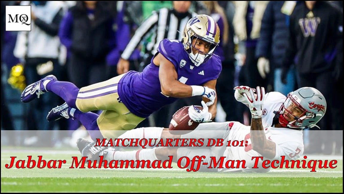 MatchQuarters DB 101: Jabbar Muhammad Off-Man Technique