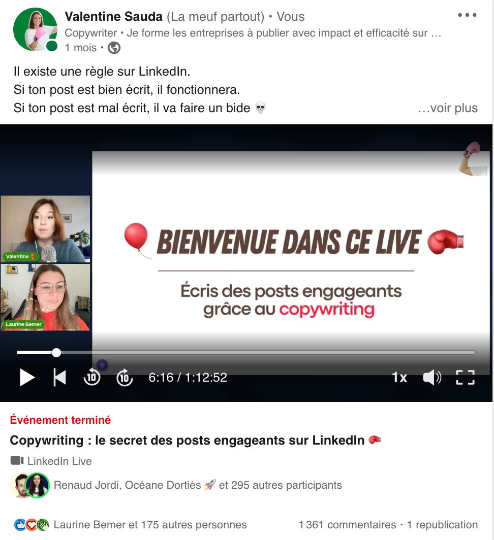 Live LinkedIn : le tuto complet - by Valentine Sauda