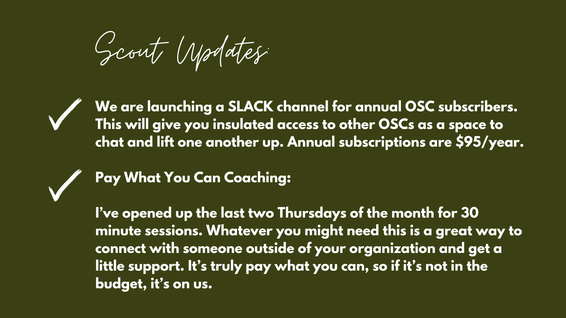 The 3 Year Itch: So You Want to Grow as an OSC?