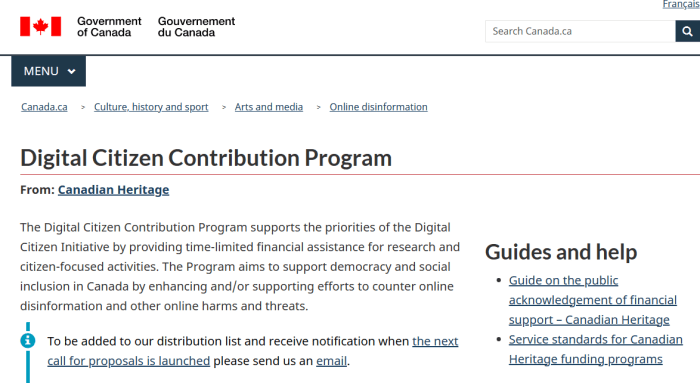 Digital Citizen Contribution Program & The Paris Call