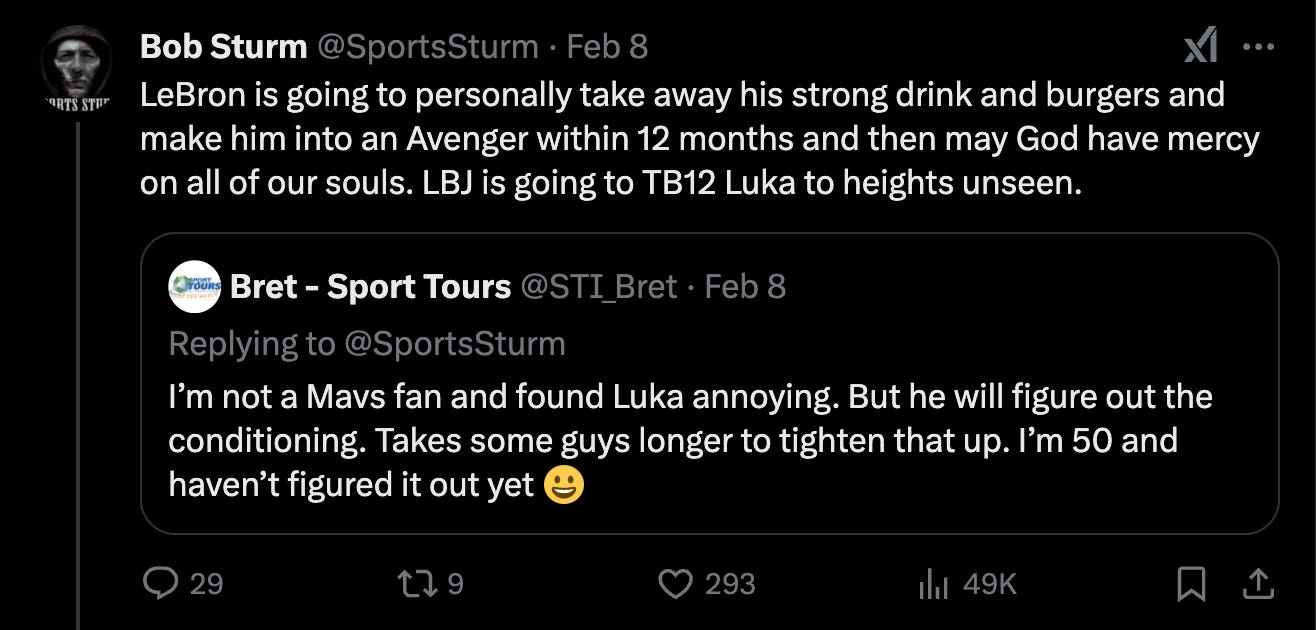 Fallout Thoughts About The Luka Disaster - by Bob Sturm