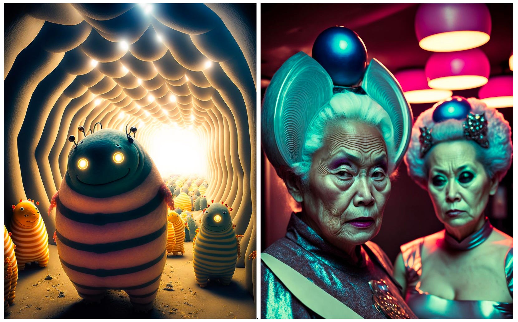 The weird, wonderful AI art of Niceaunties