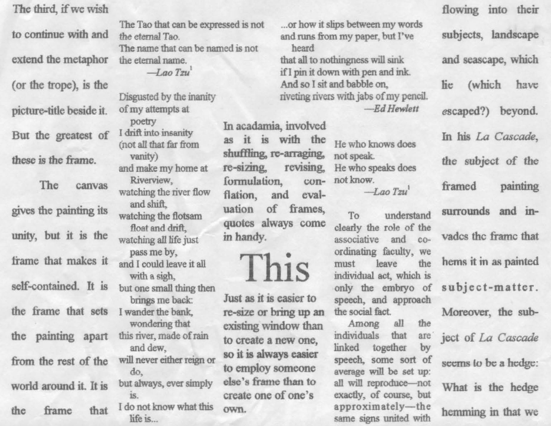 Words are Frames—and the Word is the Ikon