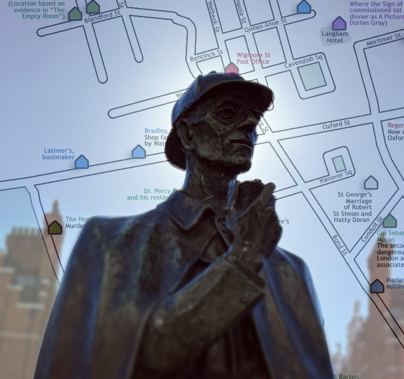 Mapping the London of Sherlock Holmes - by Matt Brown