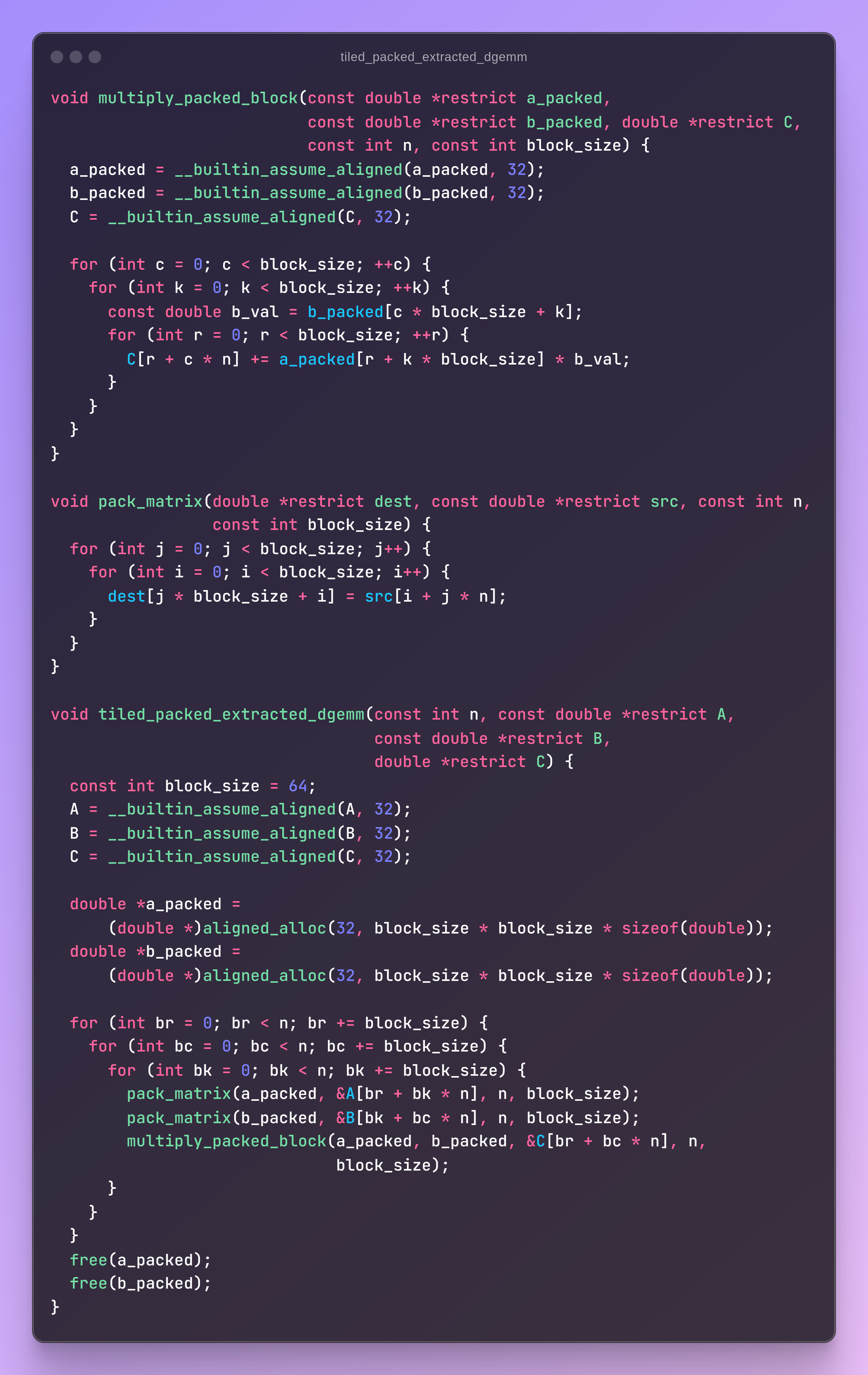 Optimizing matrix multiplication - by Michal Pitr