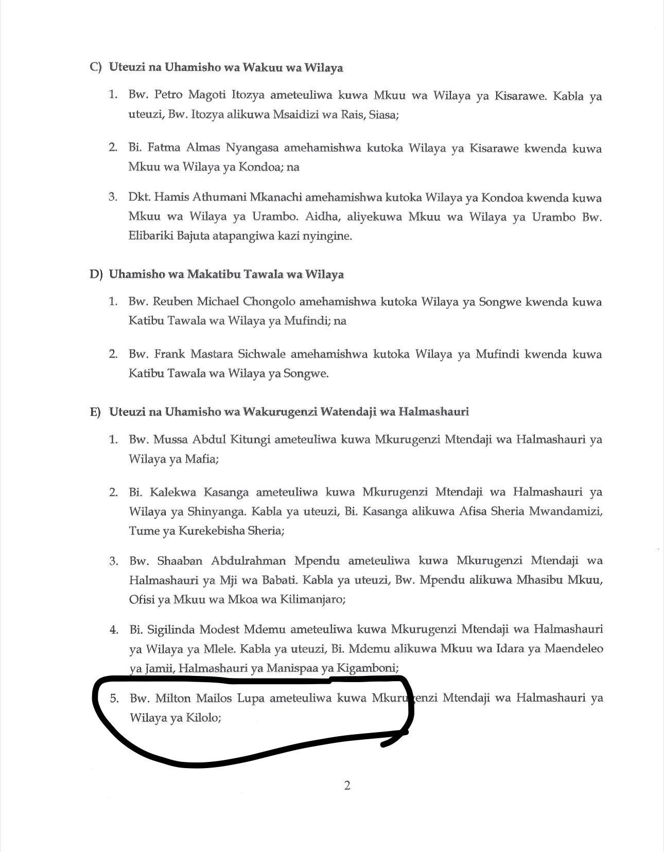 Kilichosababisha MAREHEMU Milton Mailos Lupa kuteuliwa kuwa Mkurugenzi ...