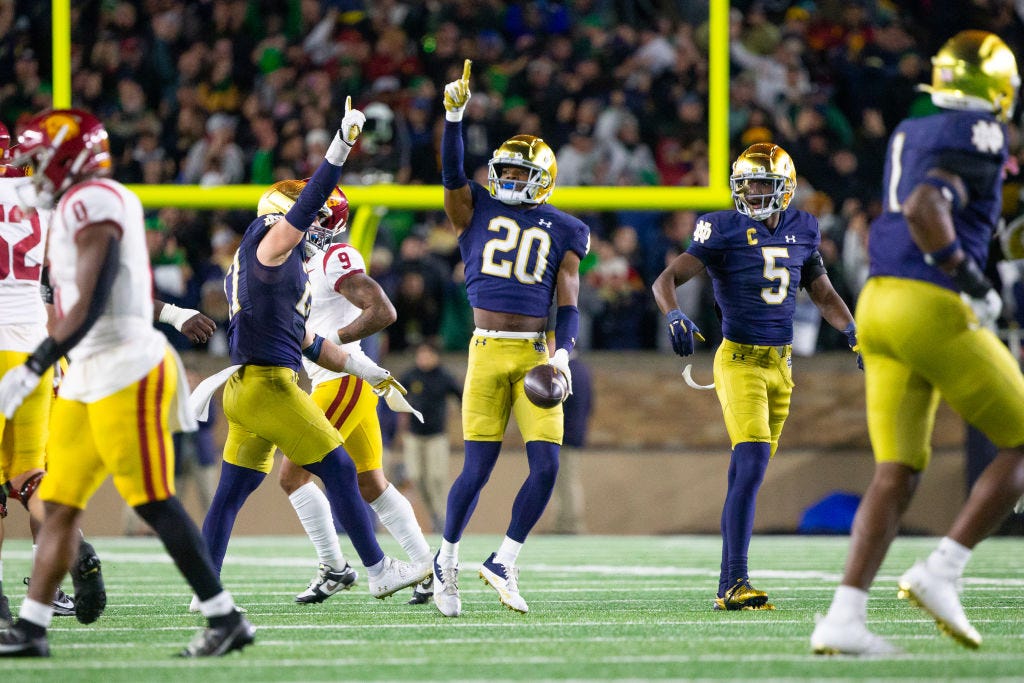 2025 Draft - N Dame CB Benjamin Morrison - by Bob Sturm