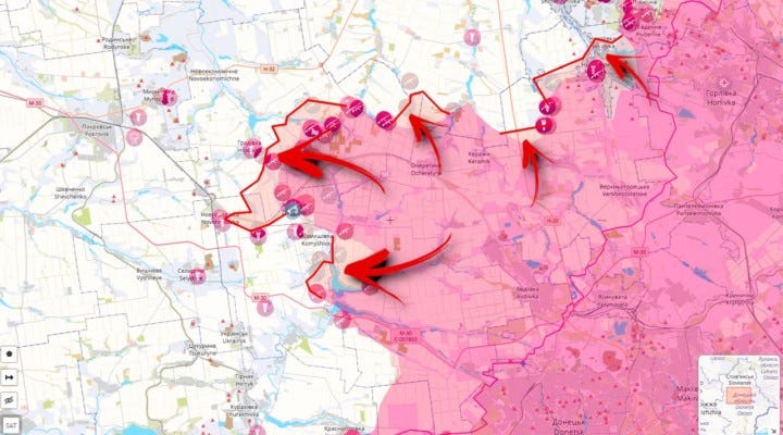 Pro-Ukrainian Maps Show Ukrainian Losses Over Just August