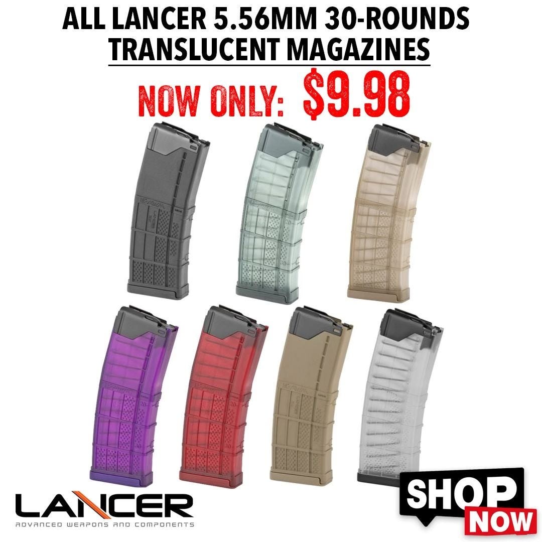 Lancer Steel Reinforced AR-15 Mags For $9.99