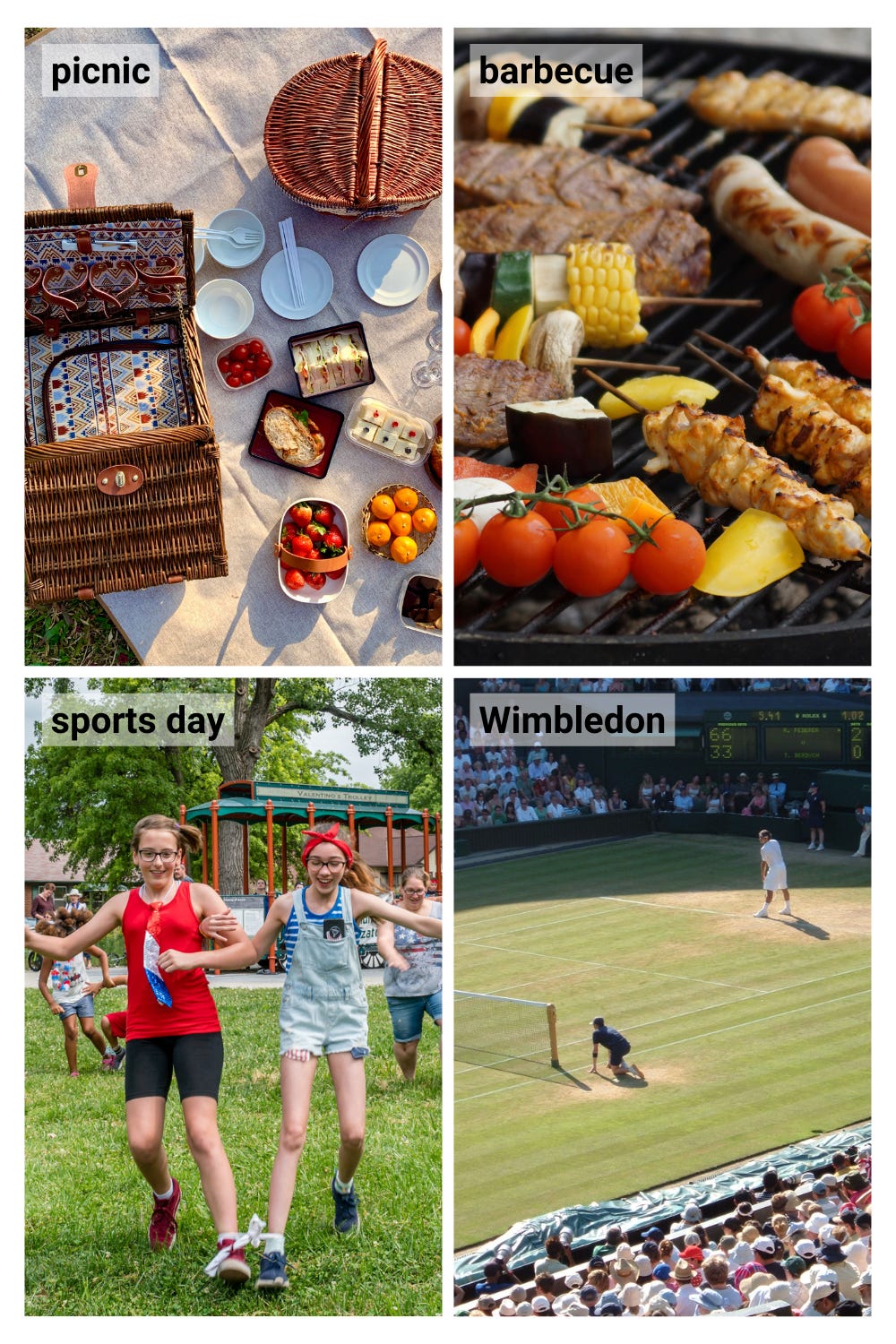 A reading lesson about July in England