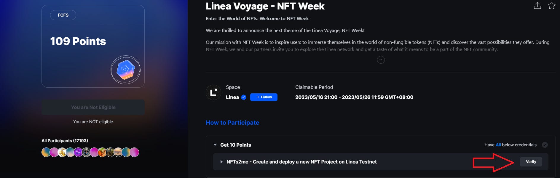 Linea Voyage - NFT Week - by Enkhbayar - Team Alpha