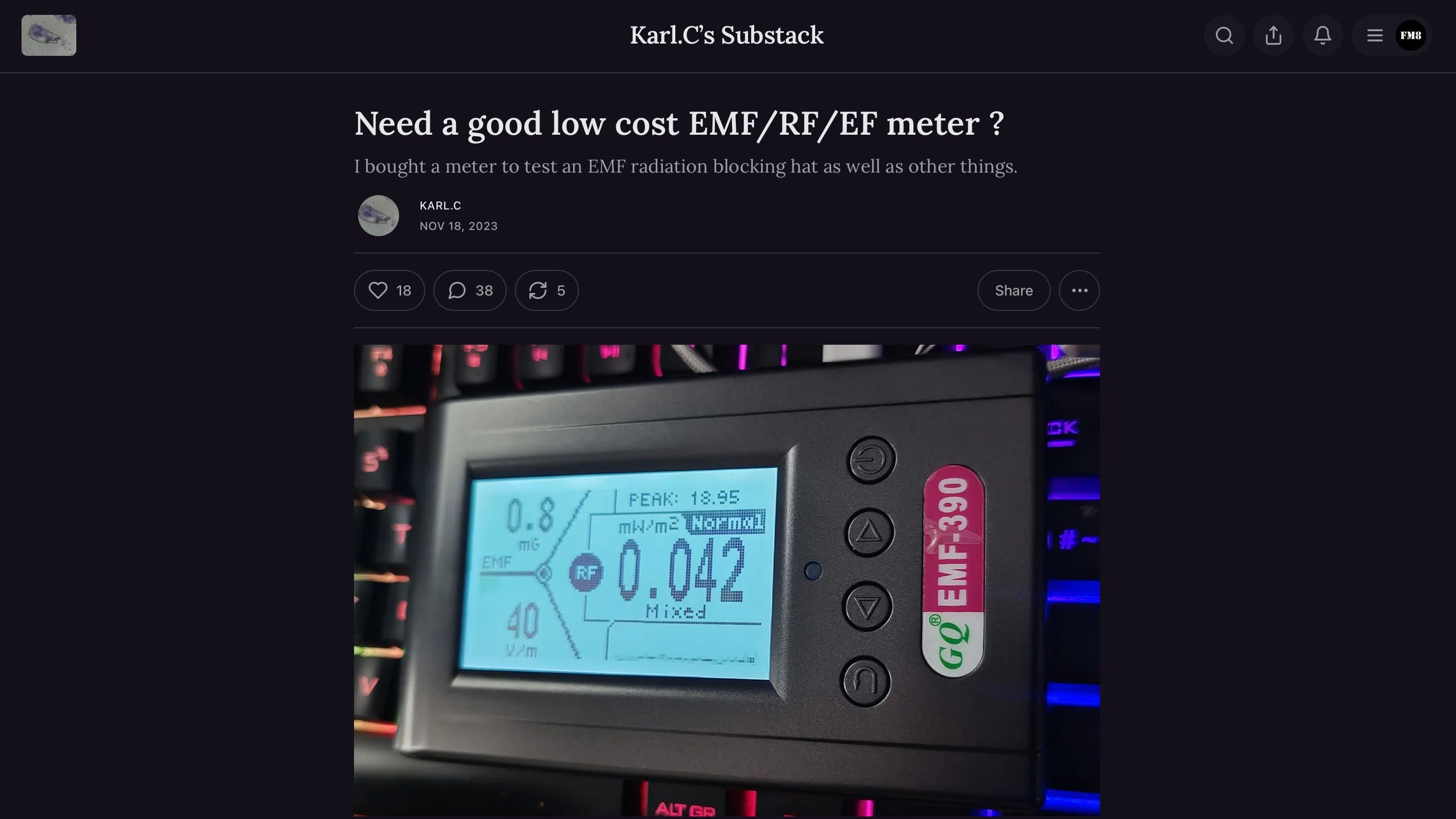 BODY VOLTAGE & MULTI-FIELD METER BASICS - FM8’s Substack
