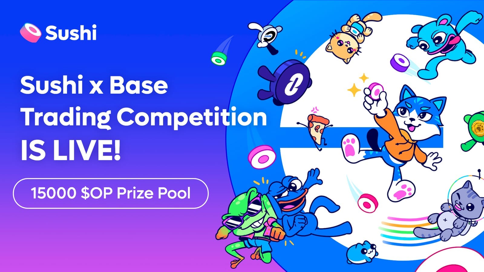 Sushi x Base Trading Competition – Over 15,000 OP Tokens Up for Grabs! 🍣