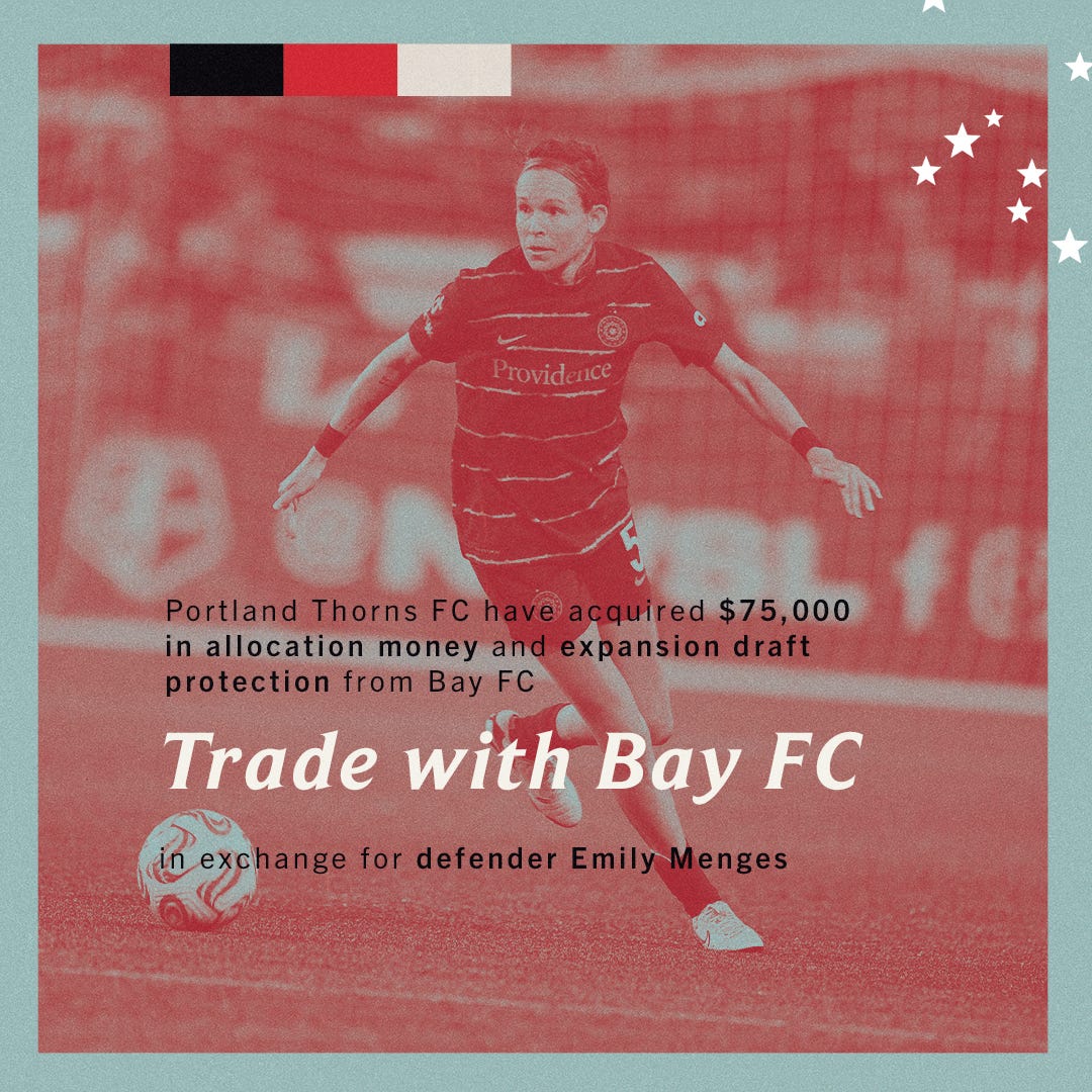 Emily Menges and Hannah Betfort traded for full Expansion Draft protection
