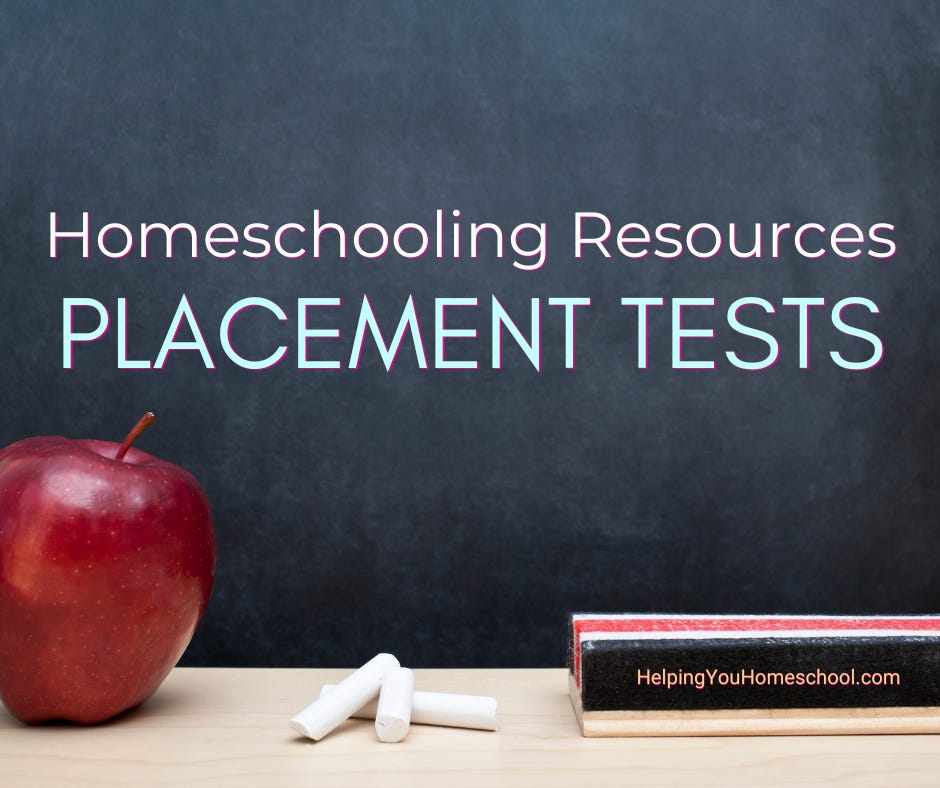 Homeschooling Resource: Placement Tests - by Robin