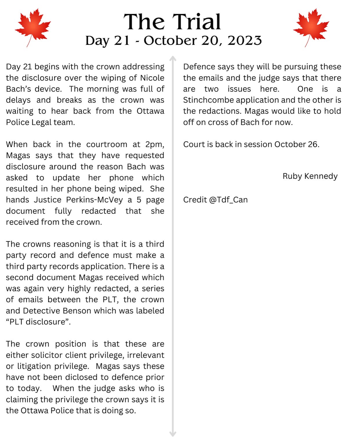 The Trial Day 21 - Ruby Kennedy Media