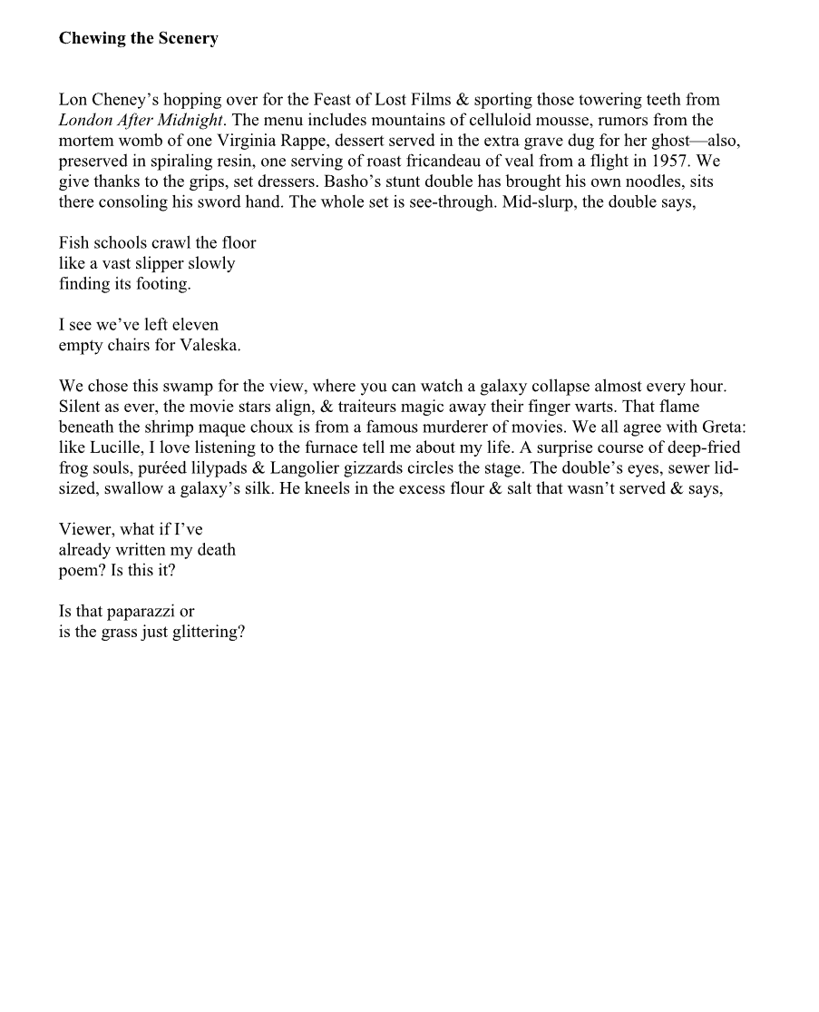 Scenes from Chewing the Scenery - by Chad Foret - EarShrub