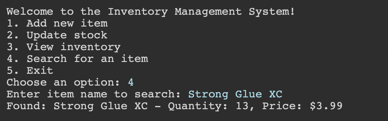 Inventory Management System with Python - by Ardit Sulce