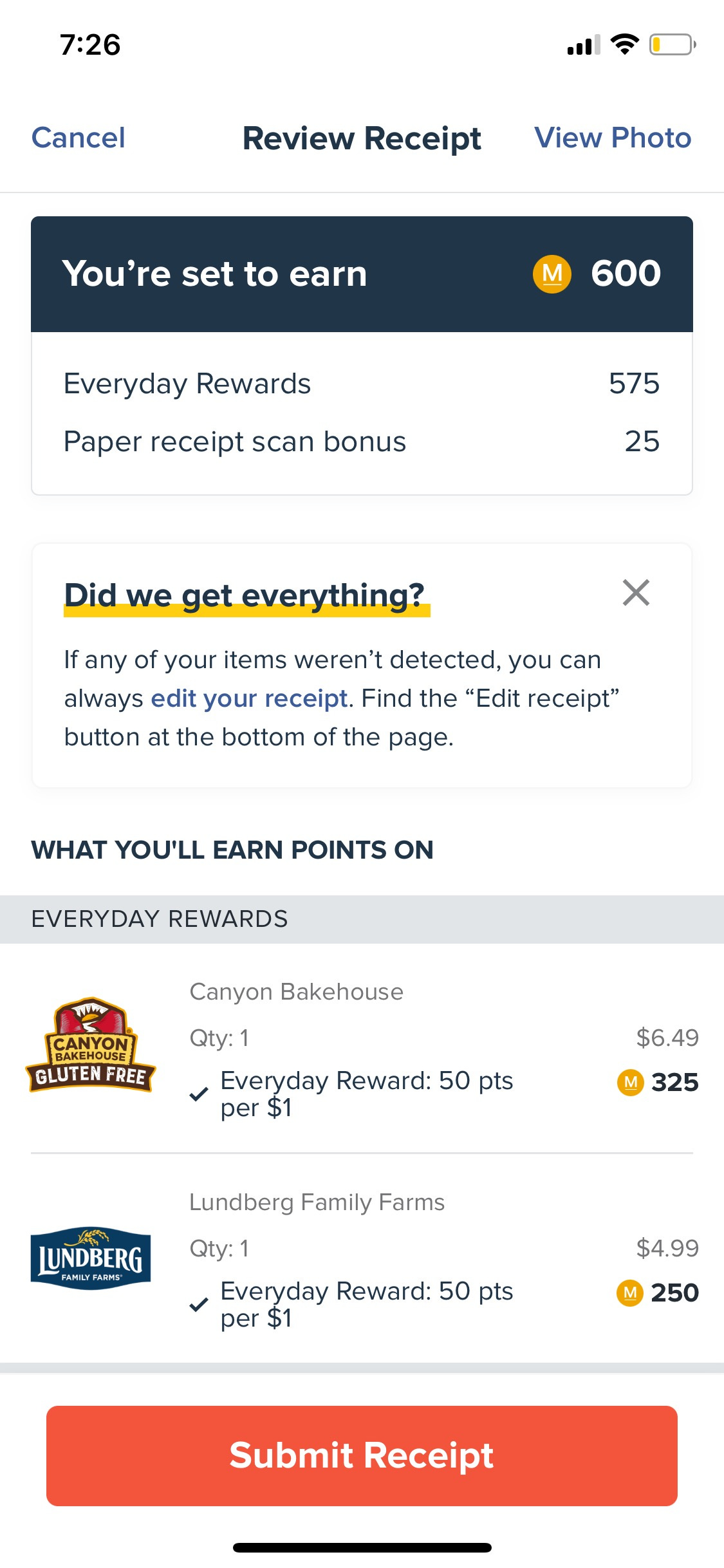 How my $25 Whole Foods receipt became -$1 (NEGATIVE one dollar)