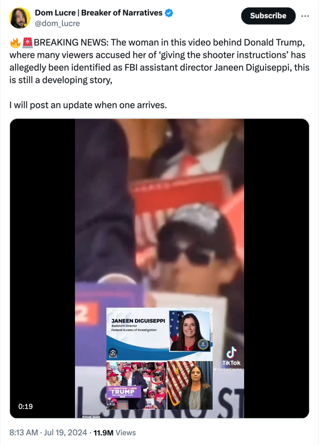 No, an FBI official was not behind President Trump during the Butler ...