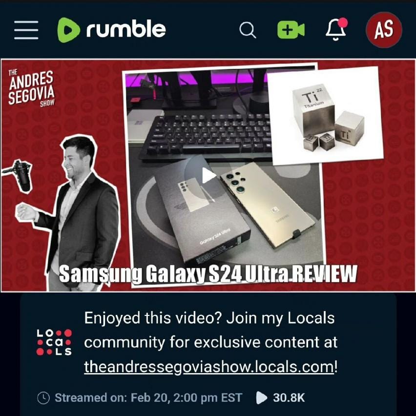 My Rumble Channel Takes Flight! - The Andres Segovia Show