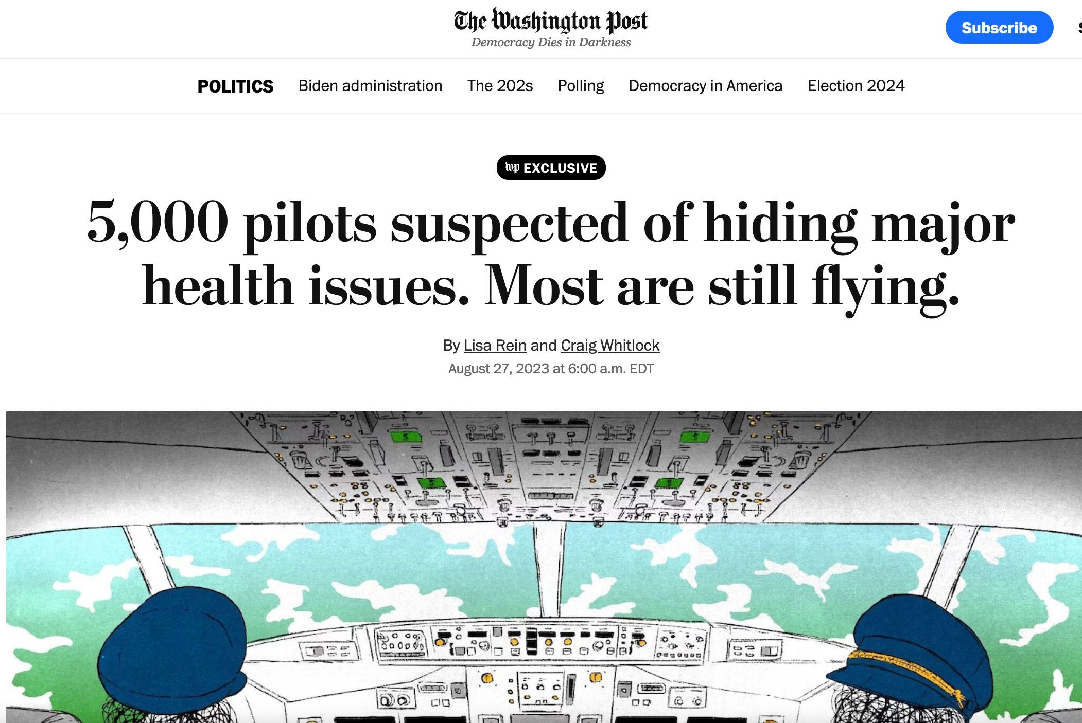 Pilot issues. It seems vax injuries are lumped in with other medical ...