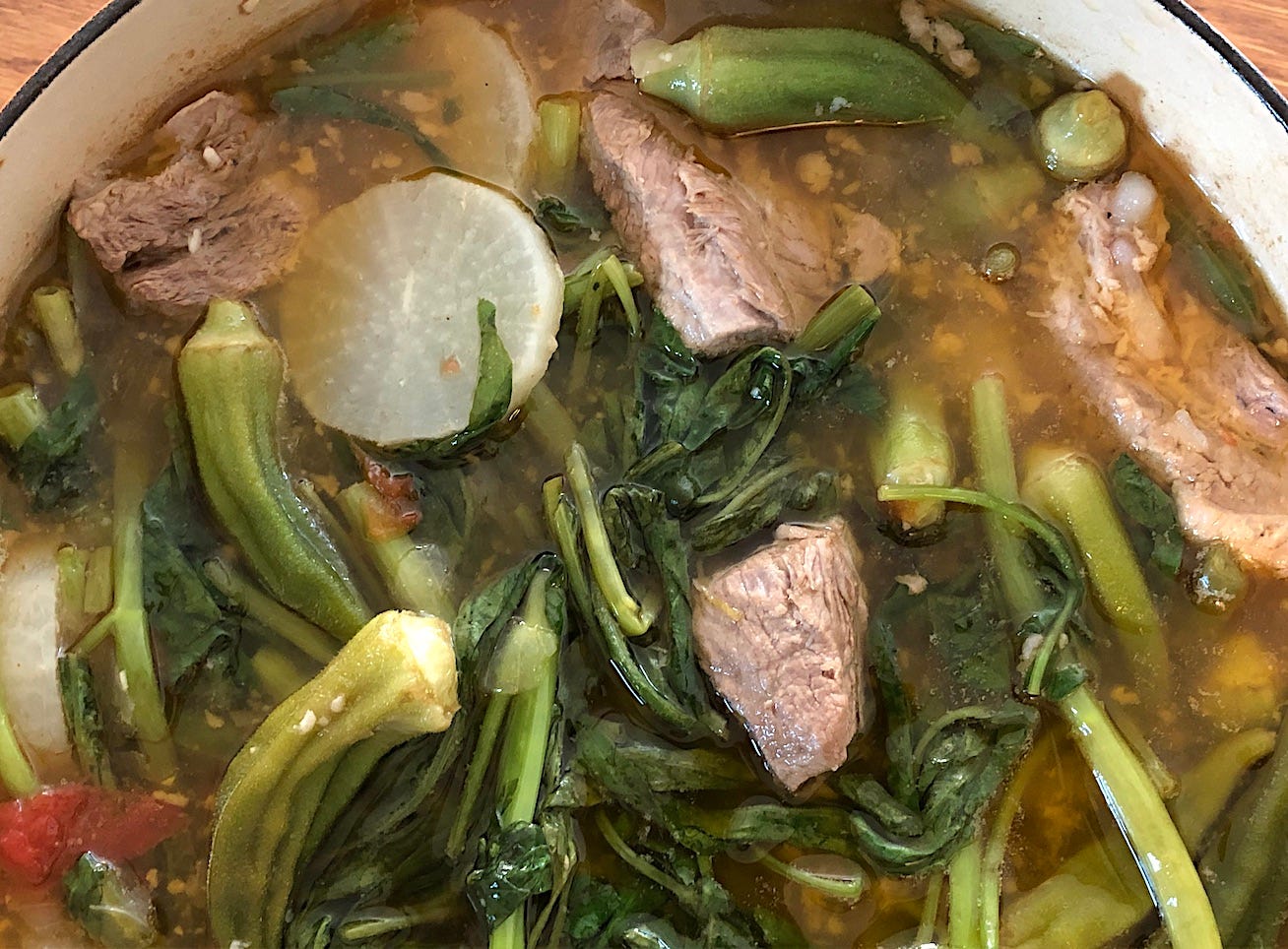 Pork Rib and Vegetable Sinigang - by Georgia Freedman