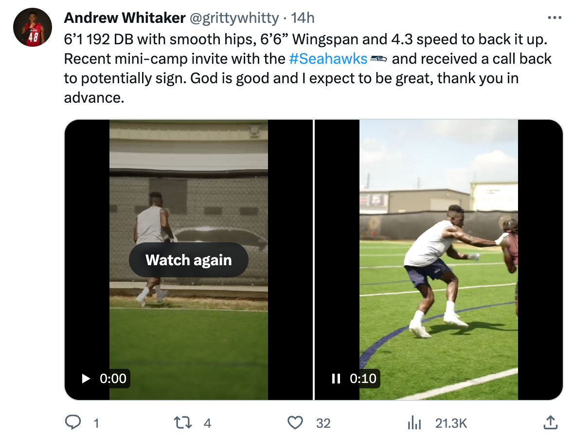 Seahawks news: Seattle signs track star CB to complete roster