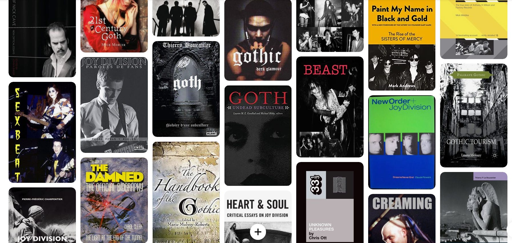 GOTH BOOKS BOARD COMPLETED - Mick Mercer's Panache