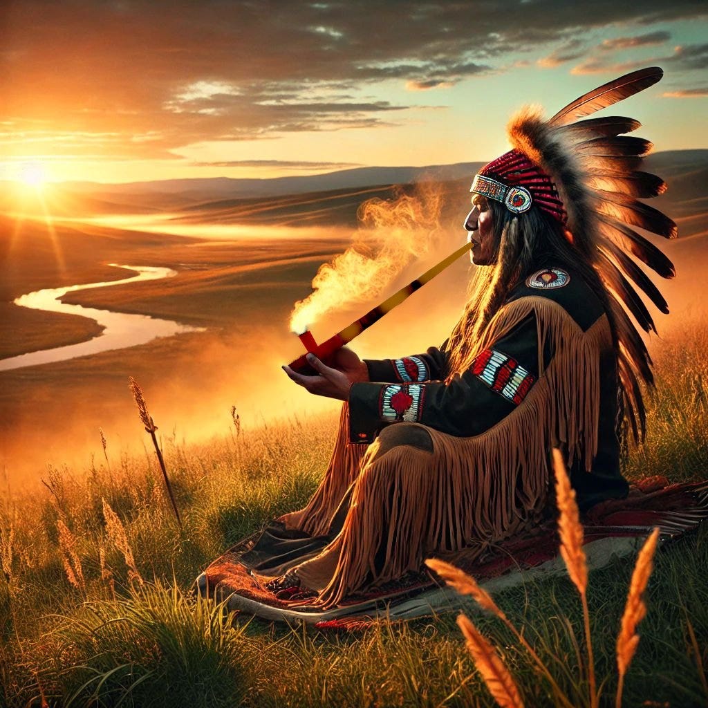 The Sacred Red Stone Pipe - by Roger Thunderhands