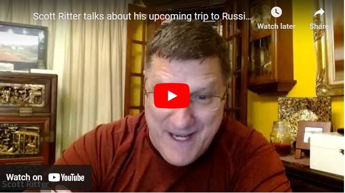 Scott Ritter talks about his upcoming trip to Russia to promote his ...