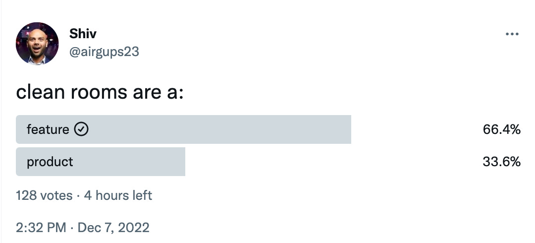 Data Clean Rooms: Feature, Product or Platform?