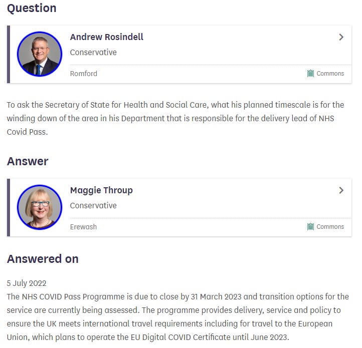 Covid is dead, Long live the Covid Pass