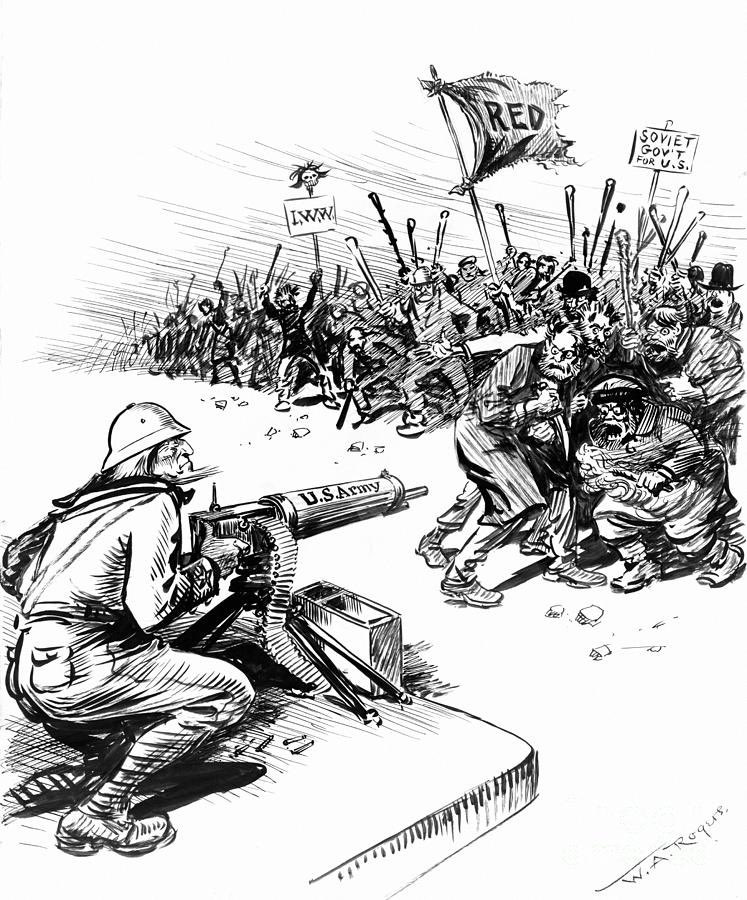 American anti-Bolshevik political cartoons during the First Red Scare