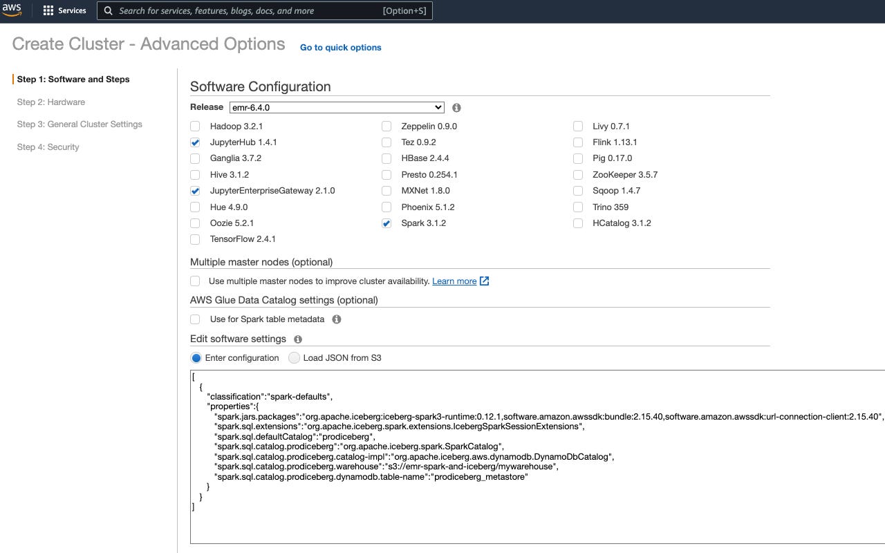 Using Spark in EMR with Apache Iceberg - Tabularasa