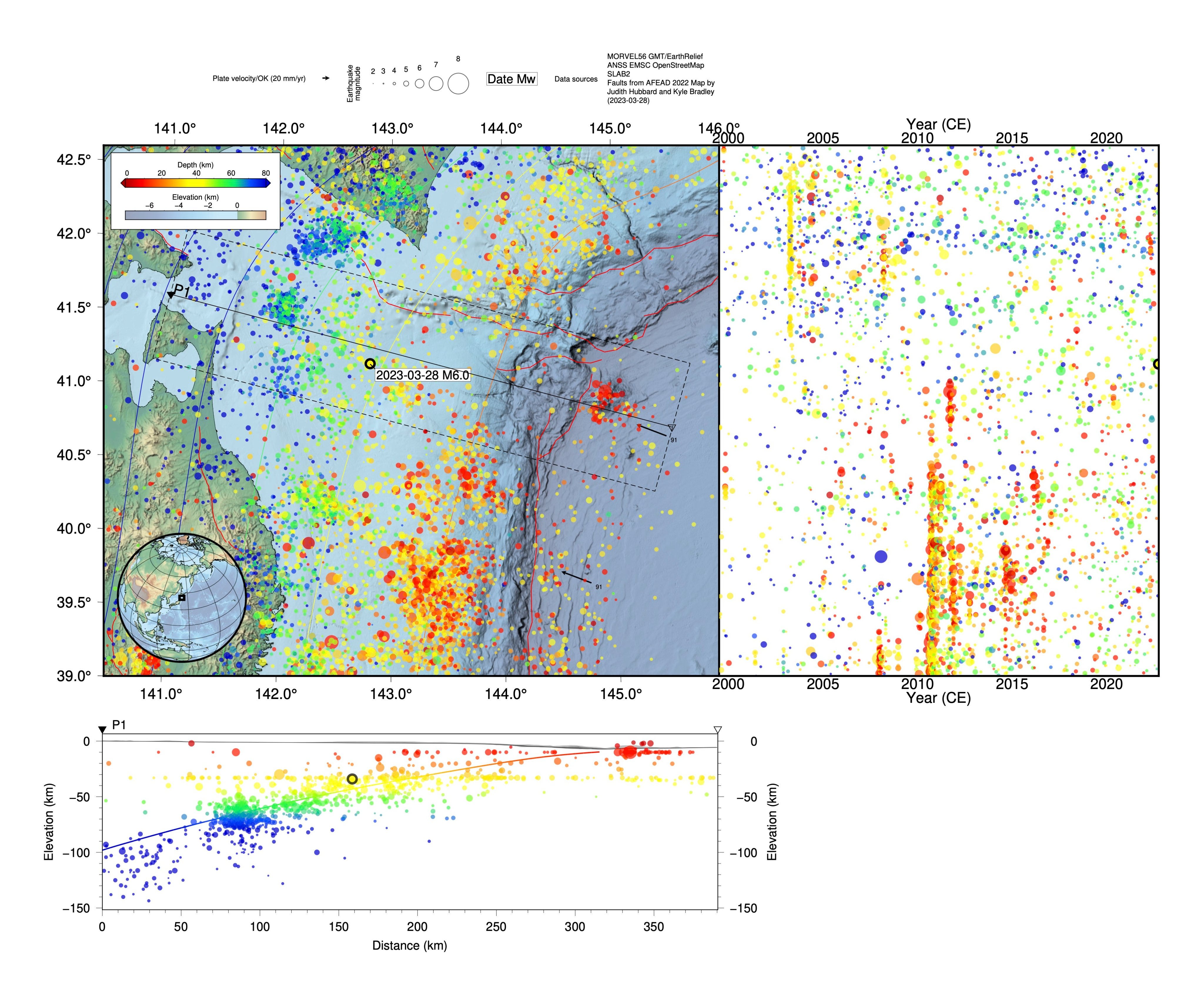 M6 earthquake offshore Japan - March 28, 2023