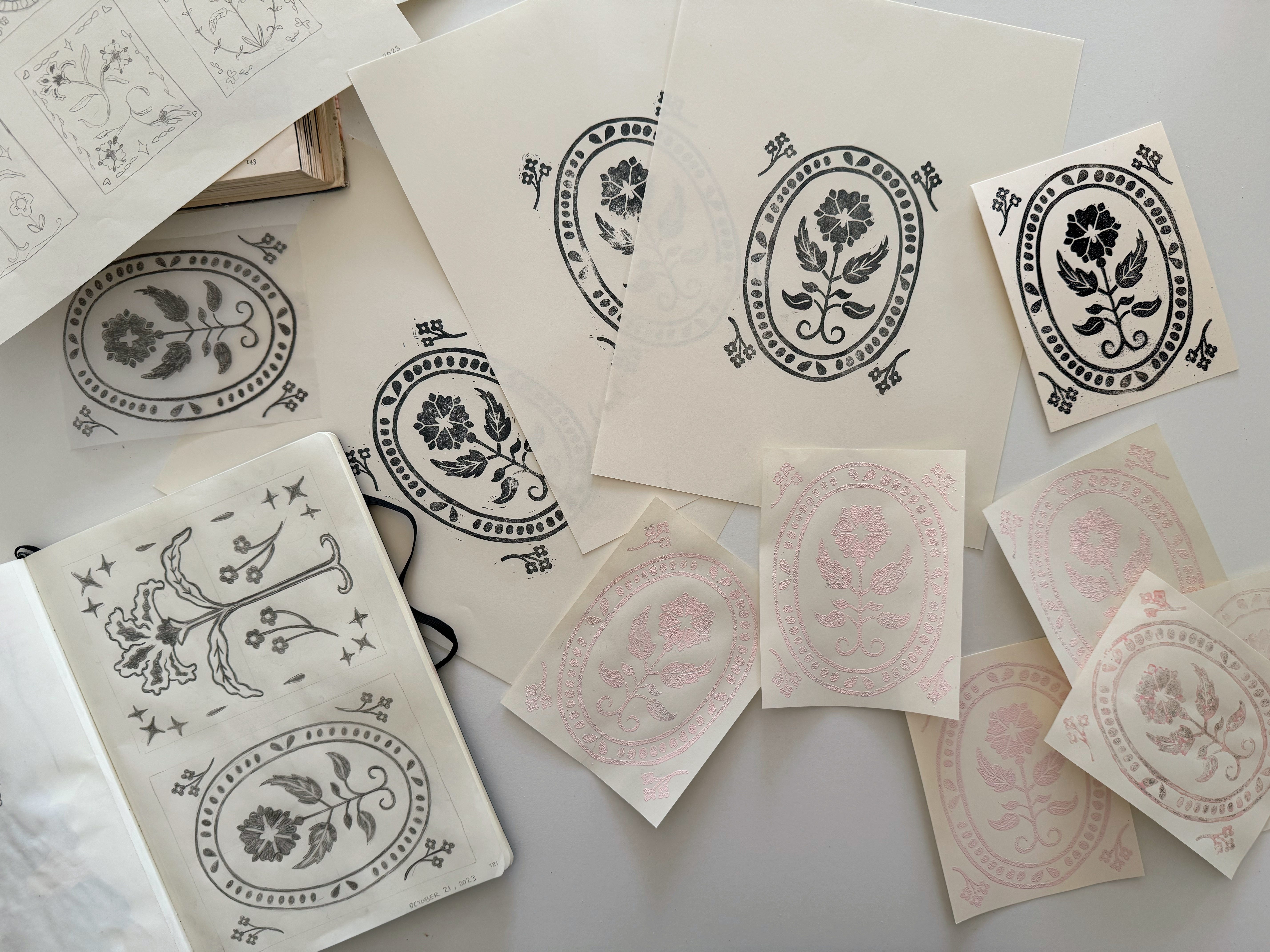 Making a block print - by Jordan Clark