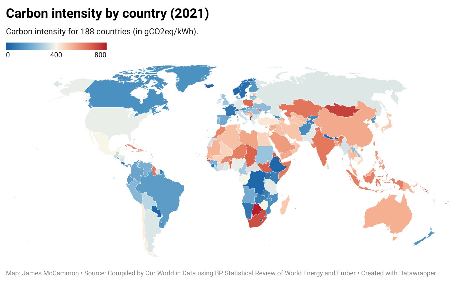 Generative AI's data center electricity mix