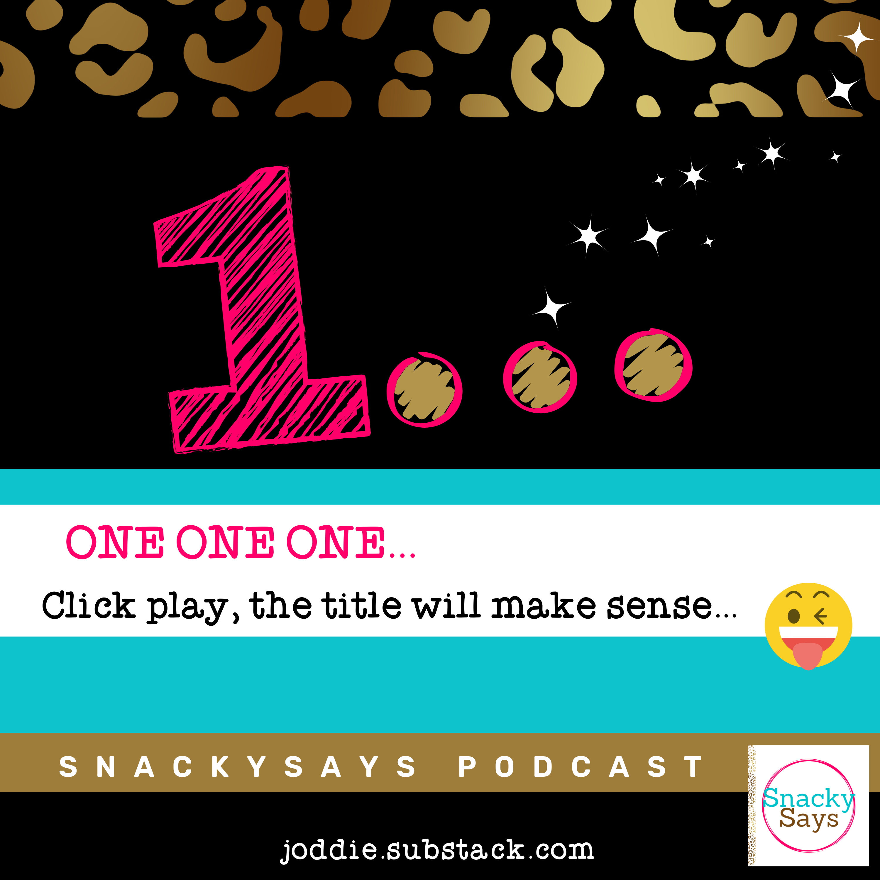 ONE ONE ONE... - by Joddie Taylor - Joddie’s Substack